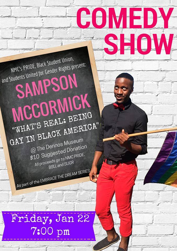 Comedian Sampson McCormick to perform at Dennos - NMC Communiqué