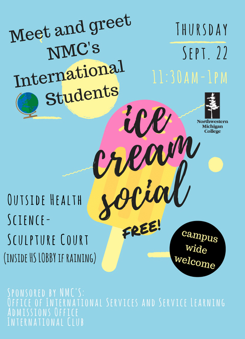 Ice cream social with international students Thursday - NMC Communiqué