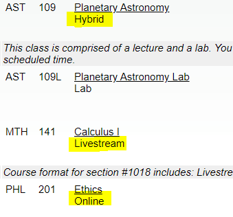 Your Fall Course Schedule - NMC Communiqué